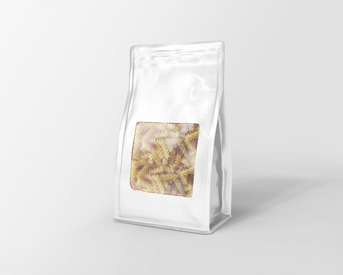 Free Pasta Package Flat Bottom Pouch Bag Mockup - Free Package Mockup