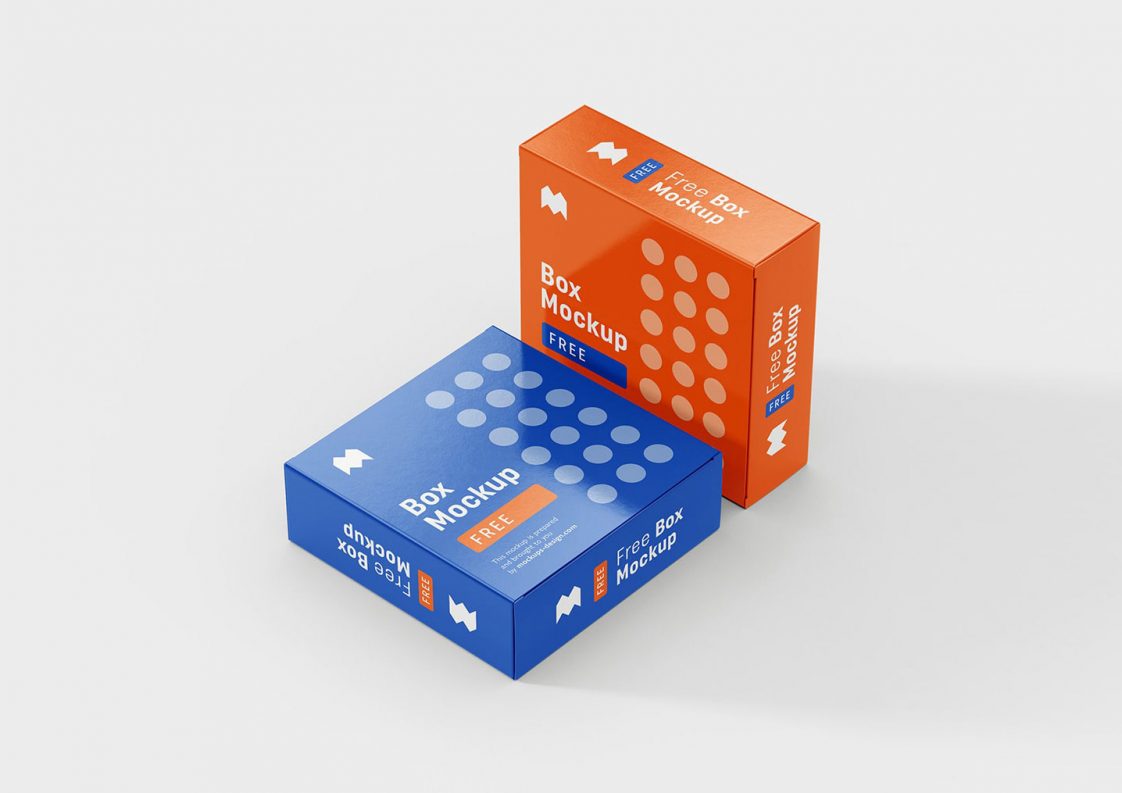 Free Packaging Boxes Mockup 6 Set - PacageMockup