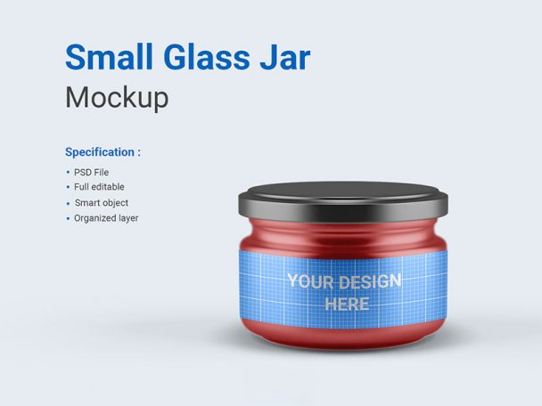 Free Small Glass Jar Mockup - Package Mockup
