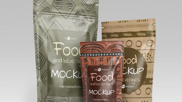 Free Zip Pouch Bag Mockup - Free Package Mockups
