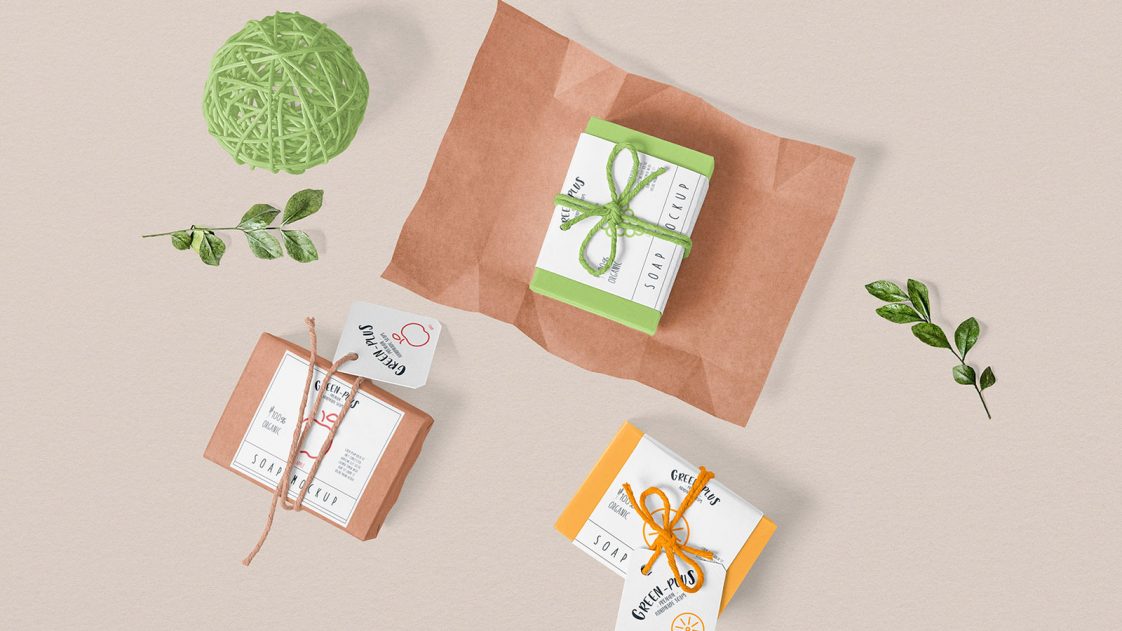 Free Handmade Soap Bar Package Mockup - Package Mockups