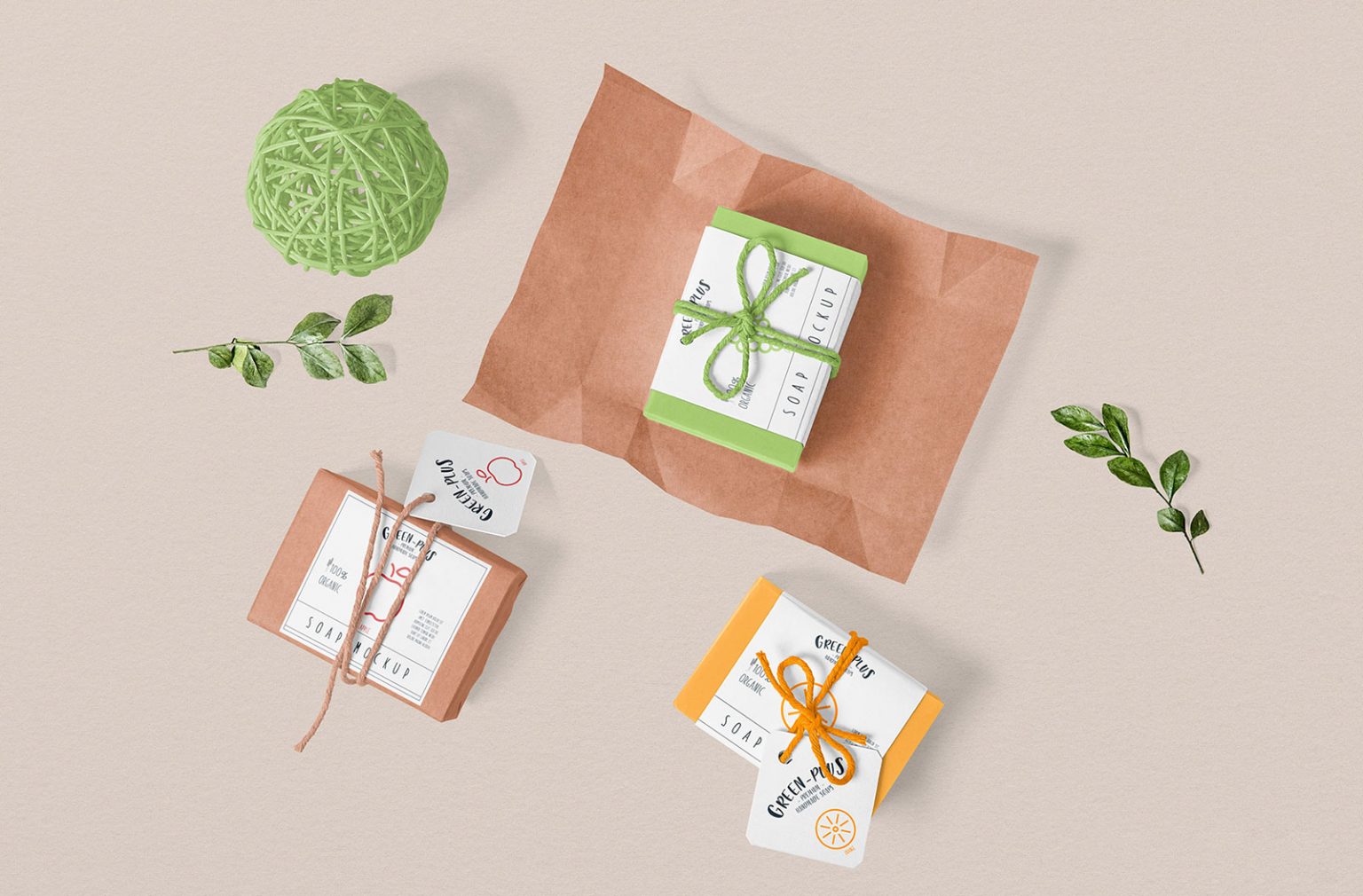 Free HandCraft Soap Packaging Mockup - PacageMockup
