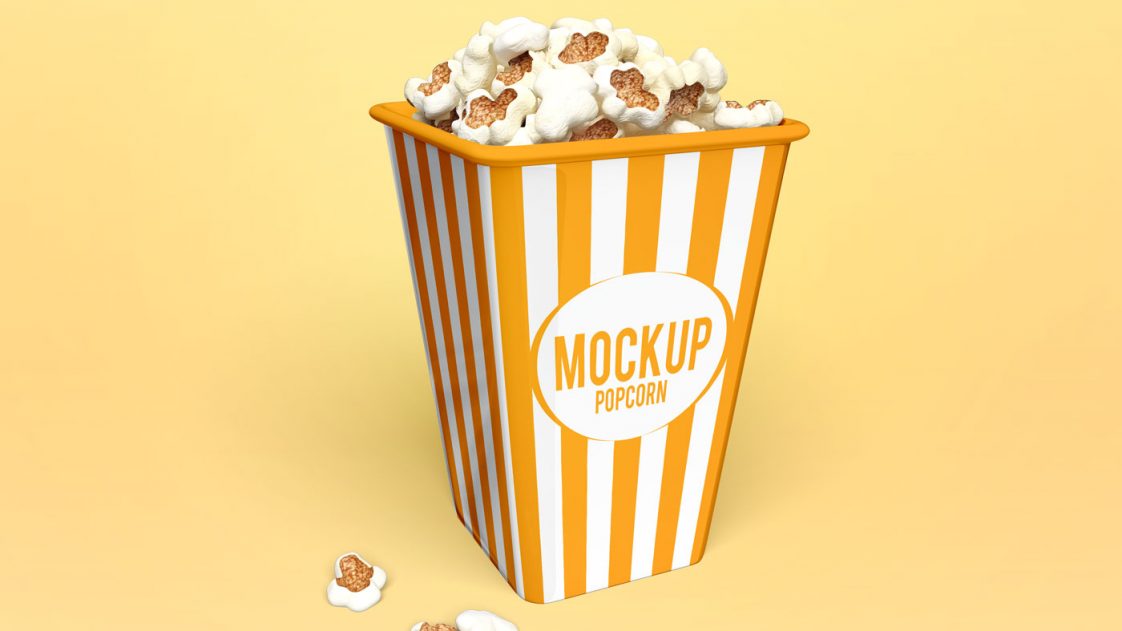 3 Free Popcorn Box Mockup - Free Package Mockups