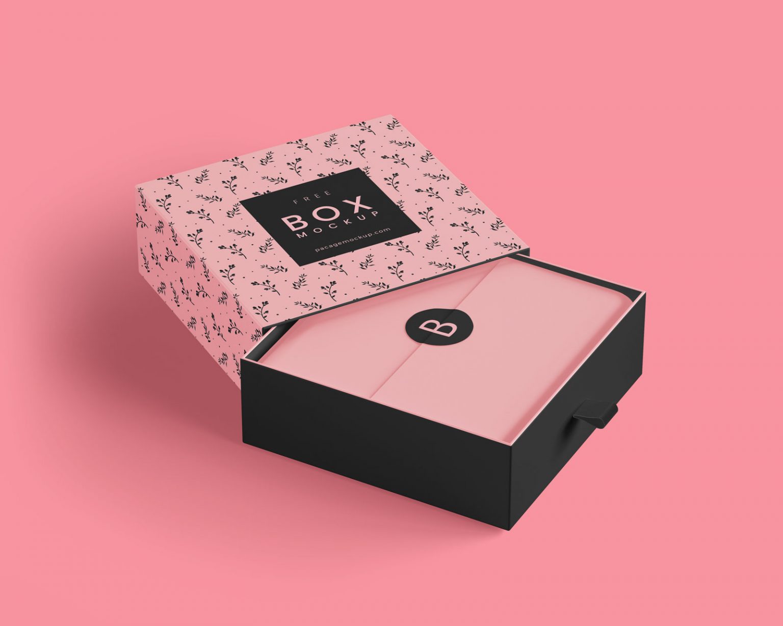 Free Luxury Slide Gift Box Mockup 3 Set - Free Package Mockup