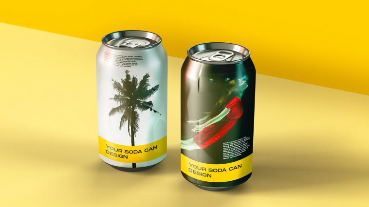 Free Soda Can Mockup - Free Package Mockups