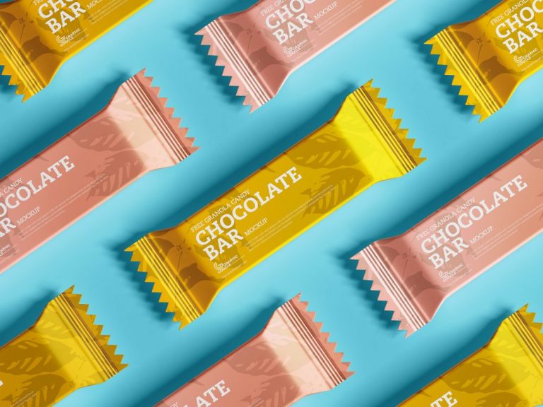 Free Chocolate Bar Packaging Wrapper Mockup - Free Package Mockup