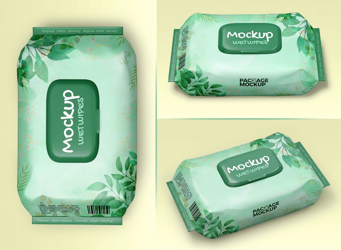 Baby Wet Wipes Mockup Package Branding Scenes - PacageMockup