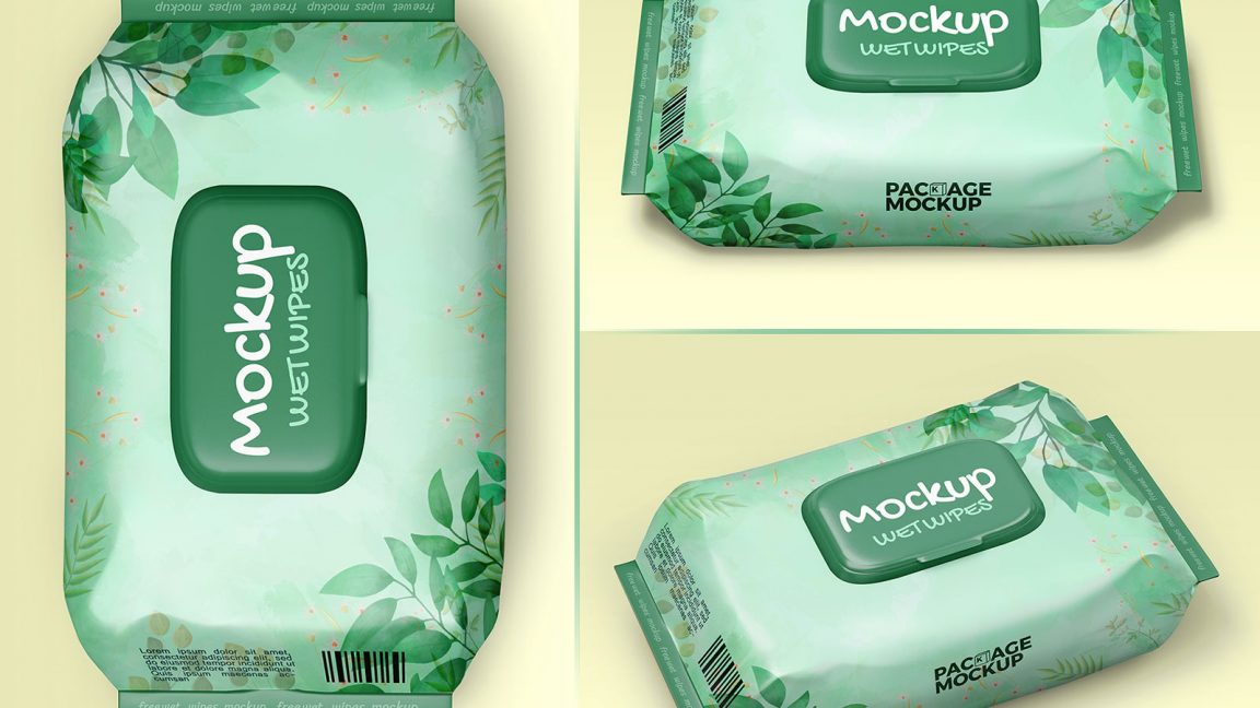 Wet Wipes Packaging Mockup - Free Package Mockups