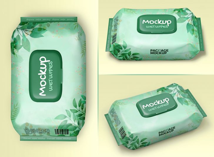 Baby Wet Wipes Mockup Package Branding Scenes - PacageMockup