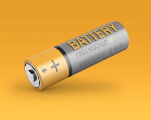 Free AA Battery Packaging Mockup set - Free Package Mockup