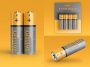 Free AA Battery Packaging Mockup set - Free Package Mockup