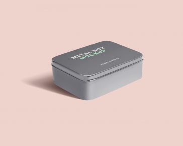 Free Metal Tin Box Mockup - Free PacageMockup