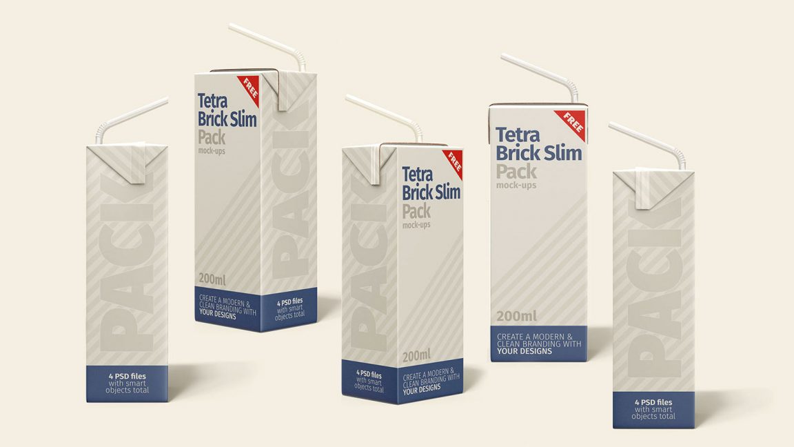 Free Juice Tetra Pack Mockup - Free Package Mockups