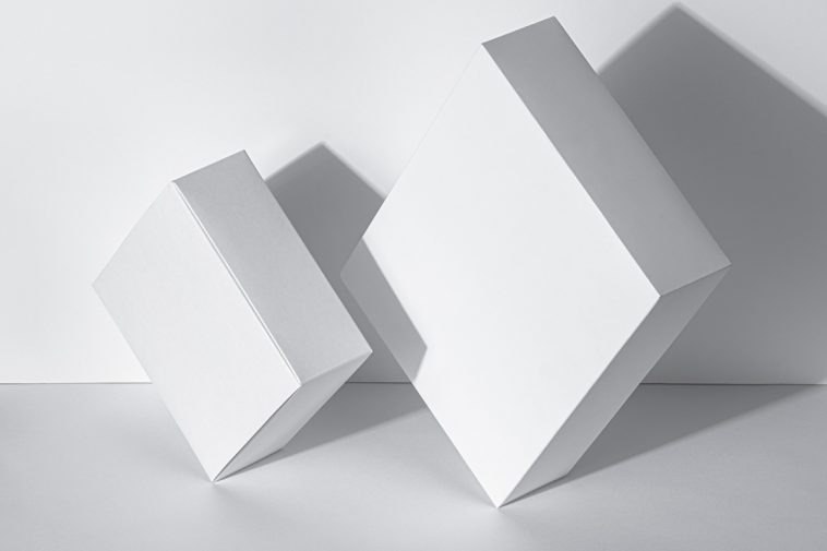 Free Set of Packaging Thin Boxes Mockup - Free Package Mockup