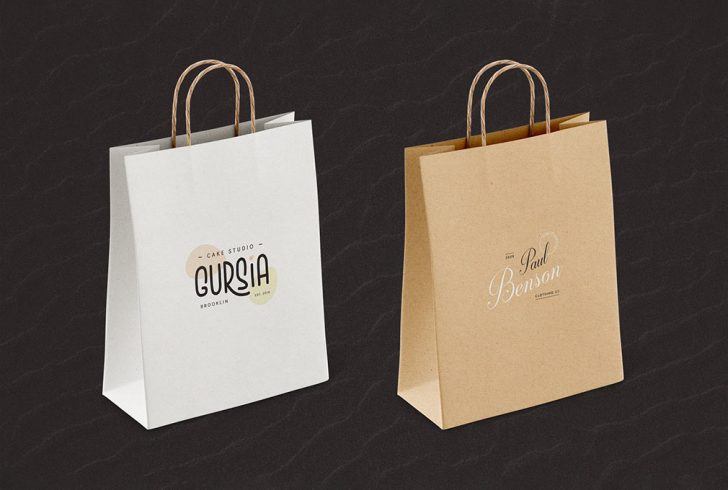 Free Kraft Paper Bag Mockup - Free Packaging Mockup