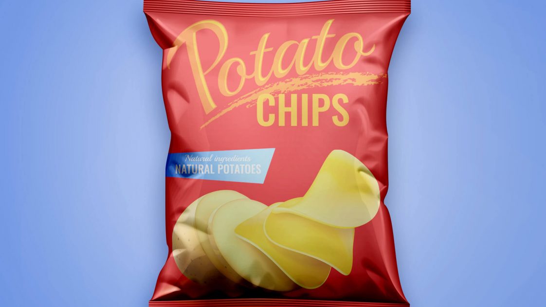 Chips Bag Snack Packet Mockup Glossy/Matt - Free Package Mockups