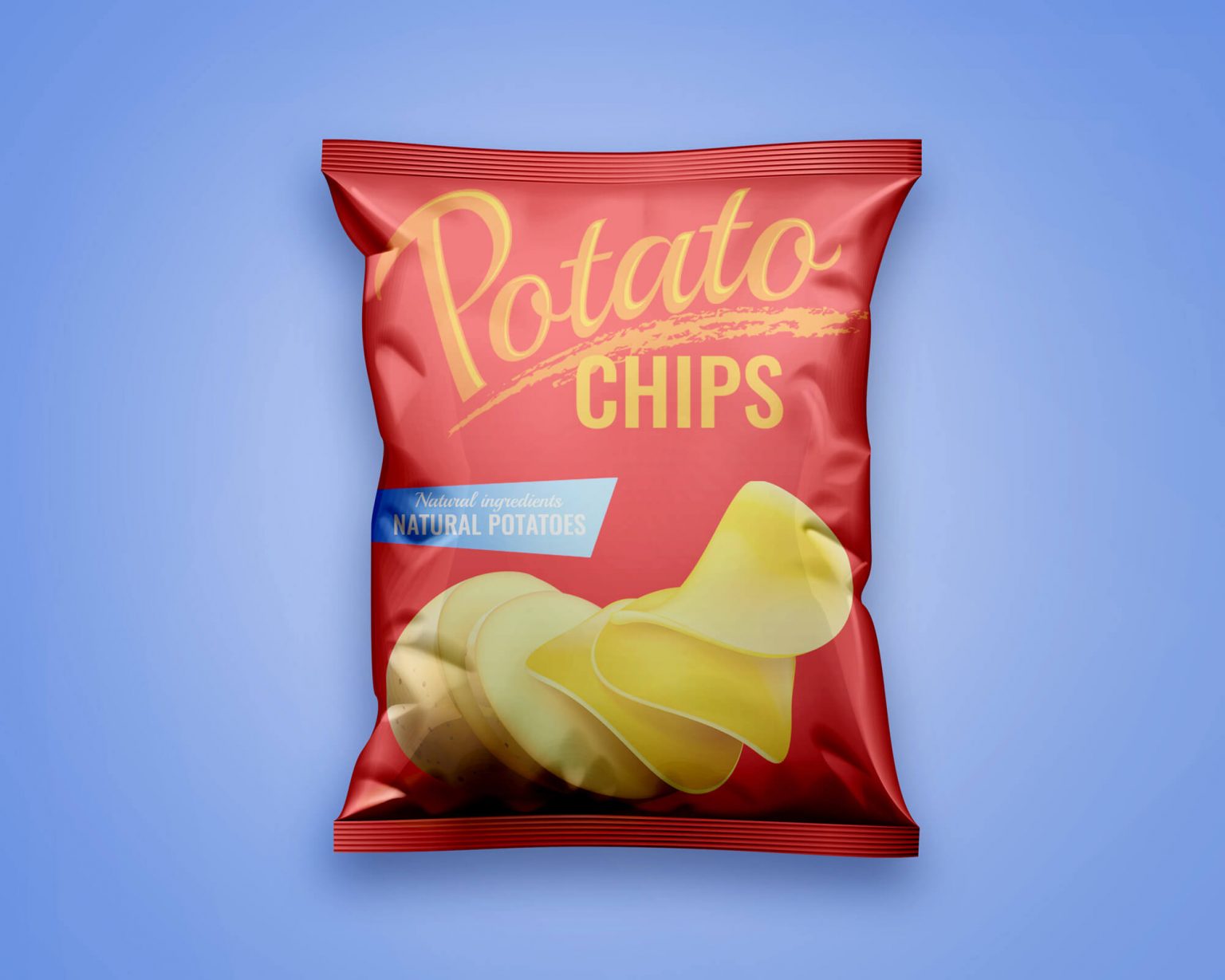 Free Chips Bag Mock-up / Snack Packet Mockup - Free Packaging Mockup