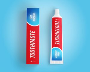 Free Toothpaste Packaging Box Mockup, Tube Mockup set - Package Mockup