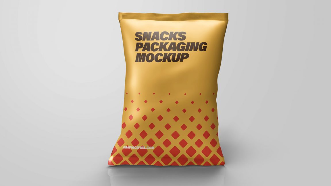 Small Chips / Snacks Packet Mockup Set - Free Package Mockups