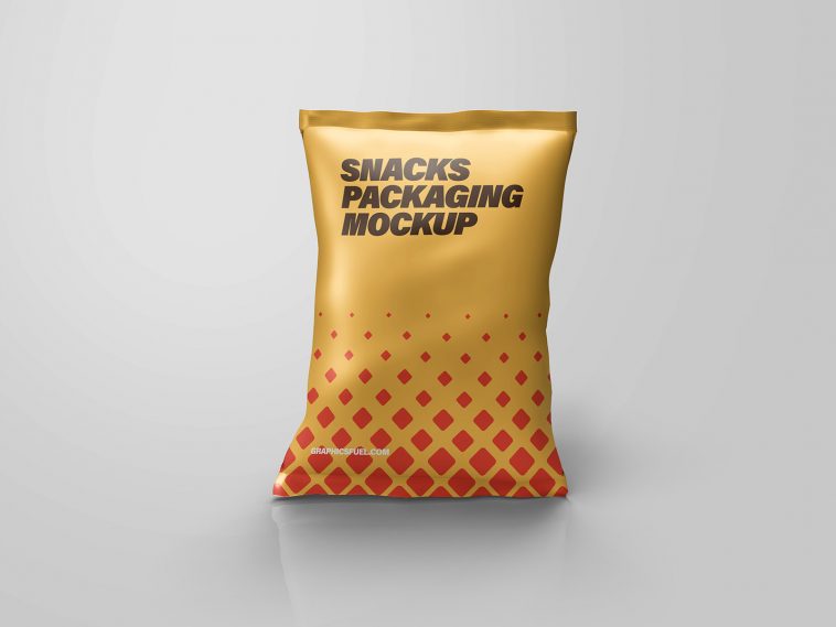 Free Snacks Packet Pouch Mockup - Free Packaging Mockup