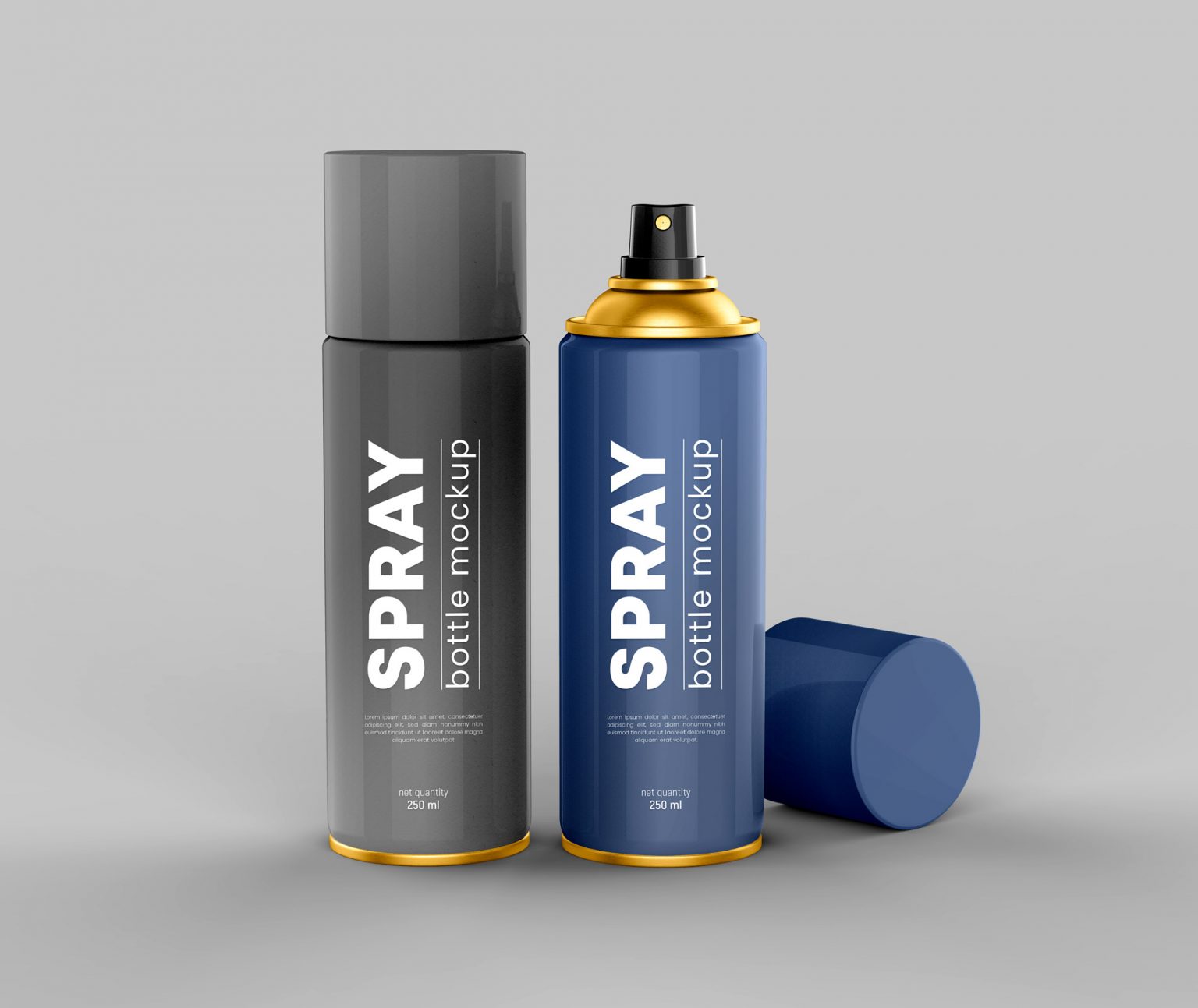 Two Spray Bottle Mockup - Free Package Mockup