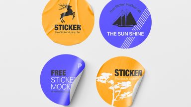 Free Simple Package Lable Sticker Mockup - Free Package Mockups