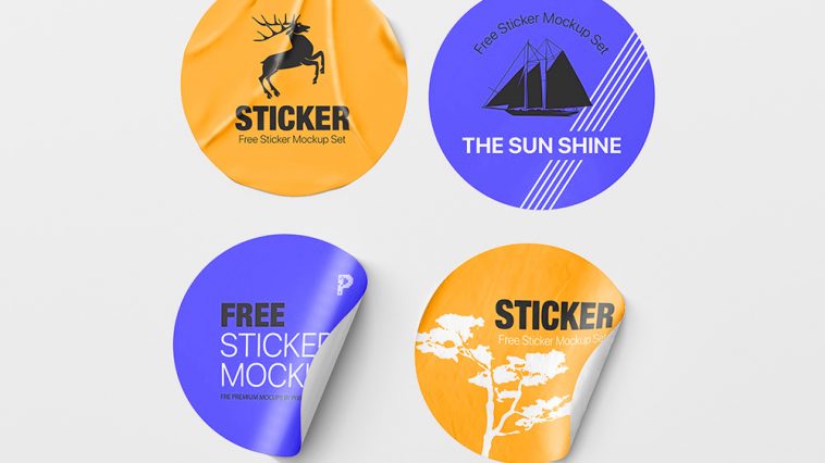 Free Simple Package Lable Sticker Mockup - Free Package Mockups