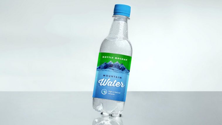 Two size Mineral Water Bottle 3 Mockup set - Free Package Mockups