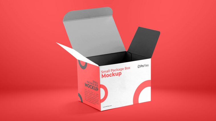 Free Closed and Open Package Box Mockup - Free Package Mockups