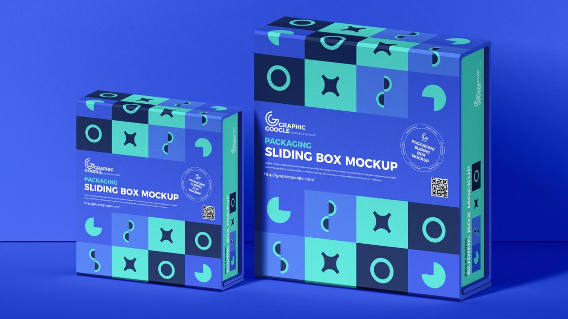 Free Luxury Slide Gift Box Mockup 3 Set - Free Package Mockups