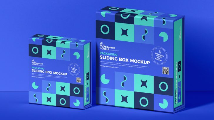 Free Luxury Slide Gift Box Mockup 3 Set - Free Package Mockups