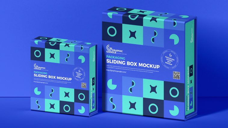 Free Luxury Slide Gift Box Mockup 3 Set - Free Package Mockups