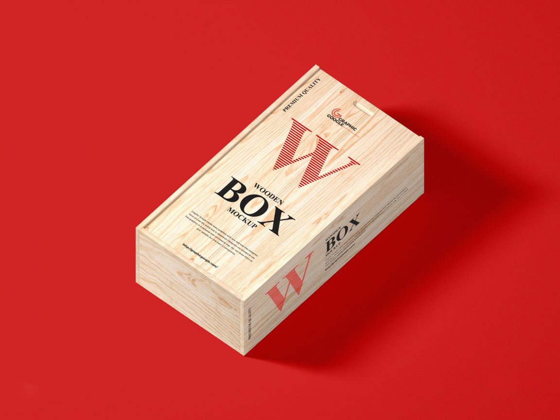 Free Wooden Box Mockup - Packaging Mockup