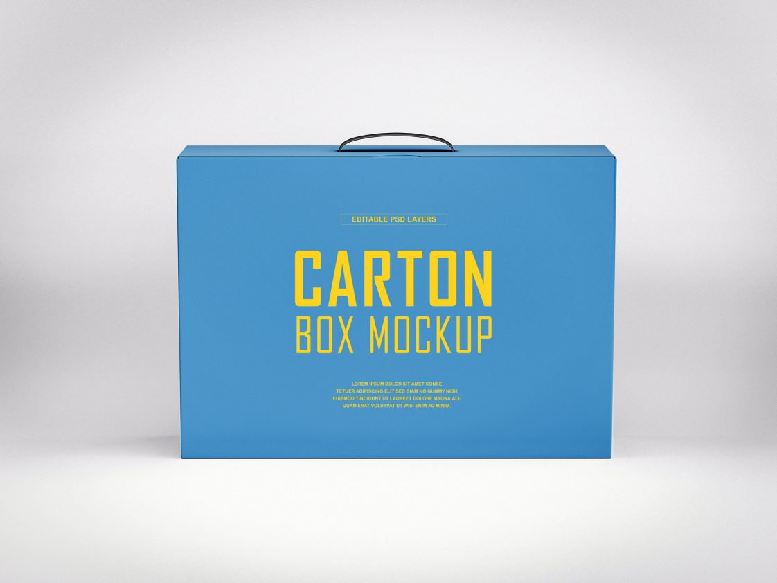 Free Carton Box Mockup - PacageMockup