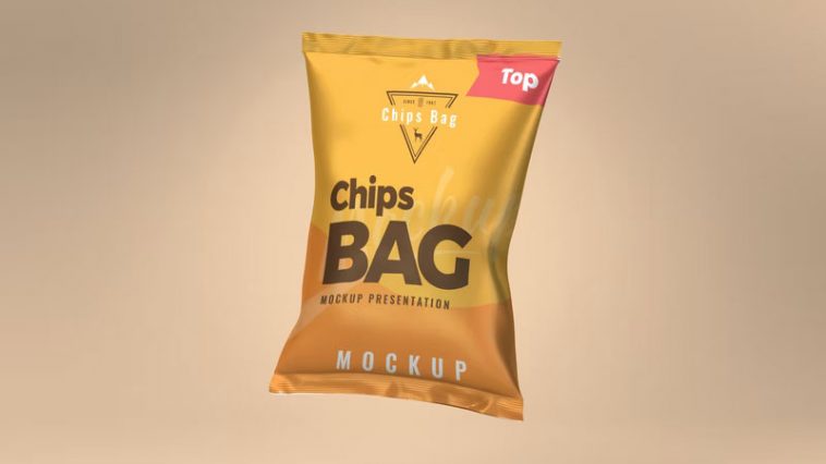 Free Chips Bag Mock-up / Snack Packet Mockup - Free Package Mockups