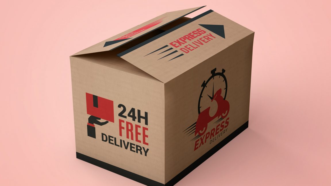 Free Square Mailing Box Mockup - Free Package Mockups