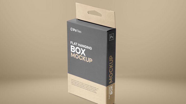 Hanging Packaging Box Mockup PSD free - Free Package Mockups