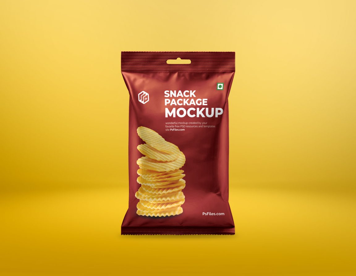Hanging Hole Packet Packaging Mockup - Free Package Mockup