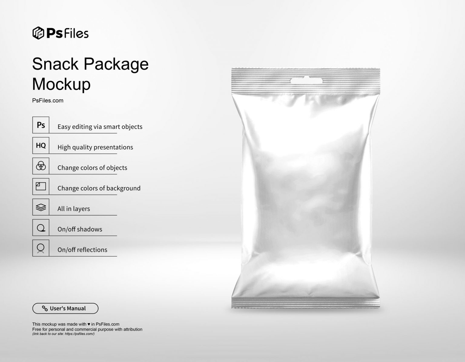 Hanging Hole Packet Packaging Mockup - Free Package Mockup