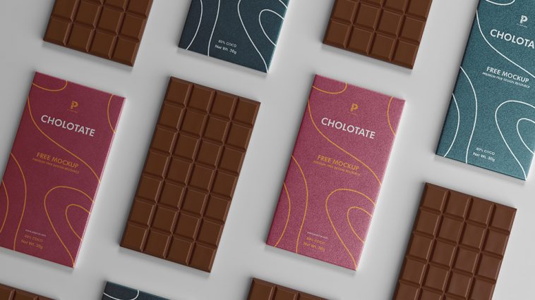 Free Chocolate Bar Branding Packaging Mockup - Free Package Mockups