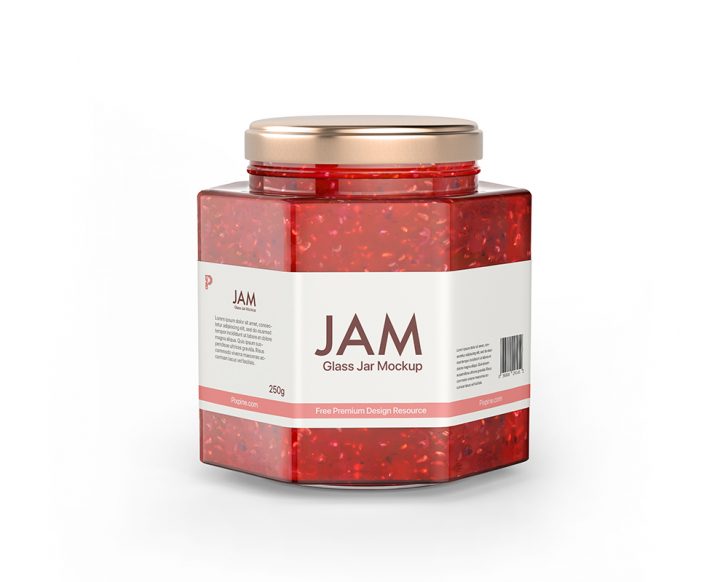 Free Free Jam Glass Jar Mockup - Free Free Packaging Mockup PSD