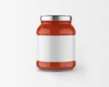 Tomato Paste Glass Jar Mockup - PacageMockup