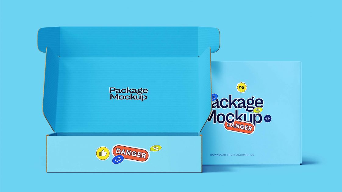 Pinch Lock Box Mockups set - Free Package Mockups