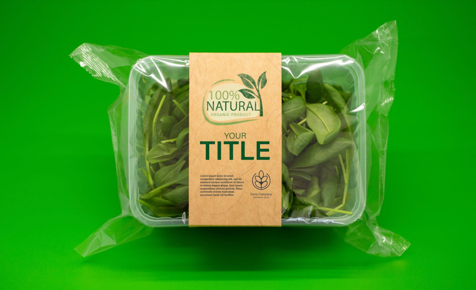 Spinach Packaging Mockup - Package Mockup
