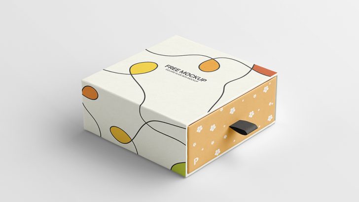 Free Slide Gift Box Mockup | Packaging Box - Free Package Mockups
