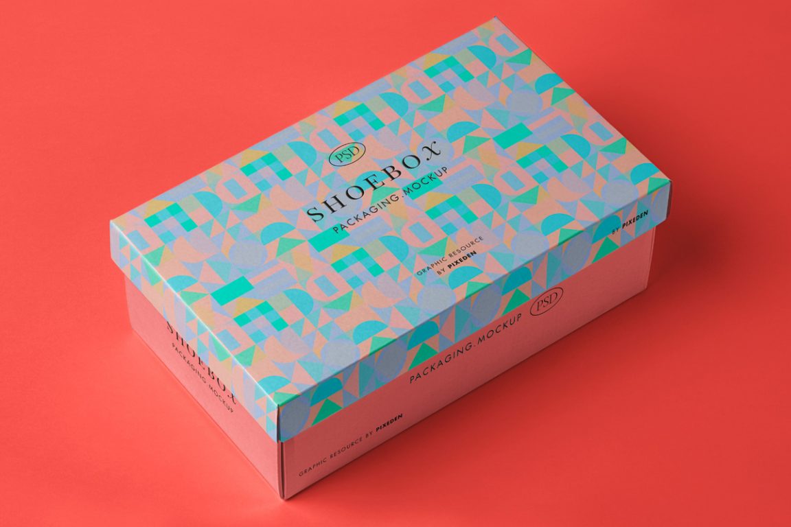 Free Shoe Box Packaging Mockup - Free Package Mockup