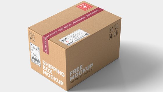 Free Front Tuck Mailer Box Mockup - Free Package Mockups