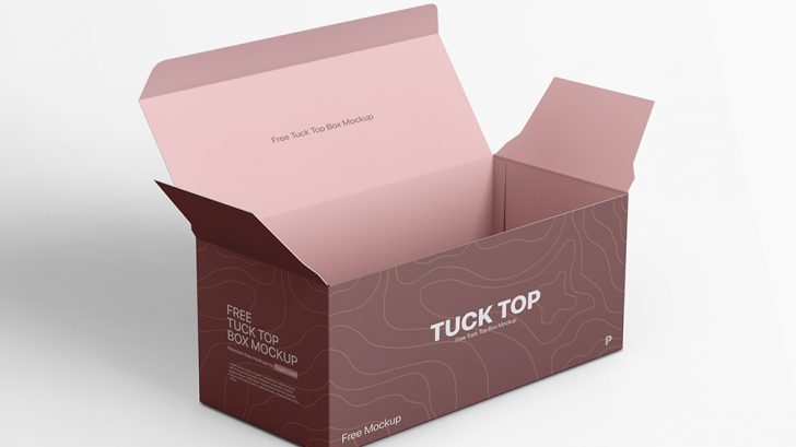Free Closed and Open Package Box Mockup - Free Package Mockups
