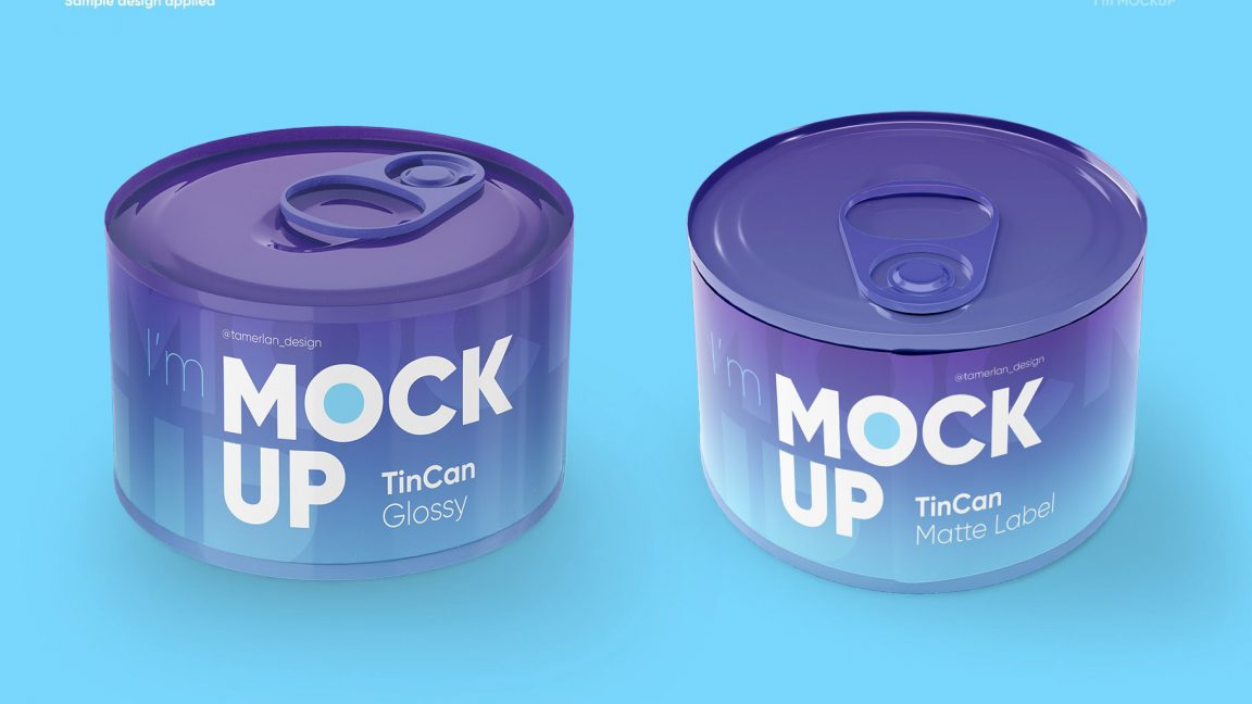 Free Small Tin Can Mockup - Free Package Mockups