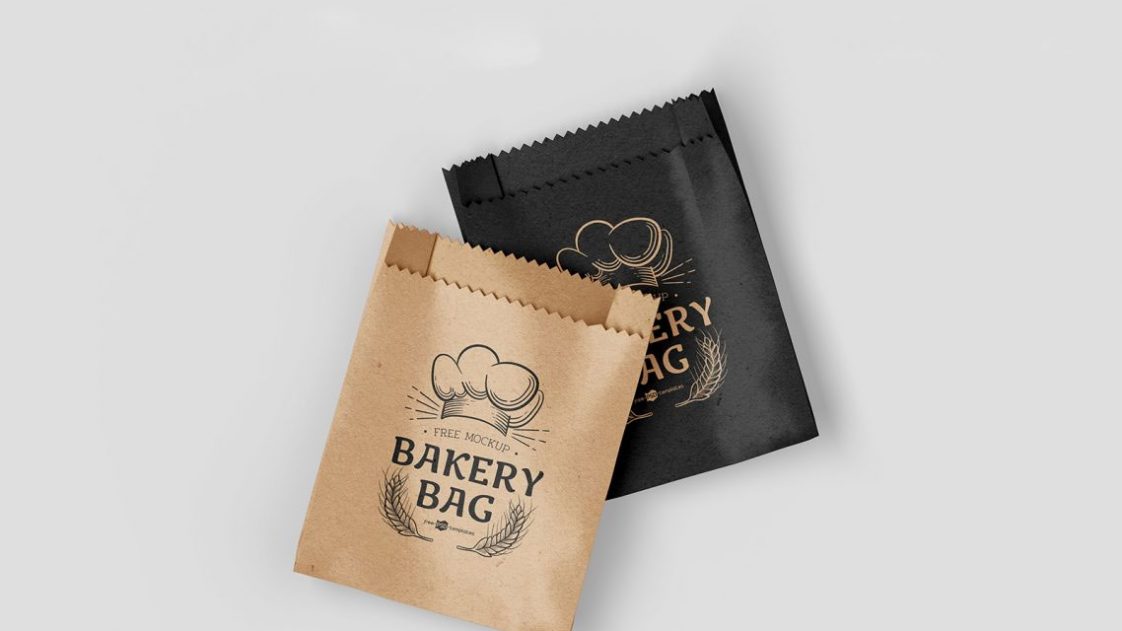 Free Bread Paper Bag Packaging Mockup - Free Package Mockups